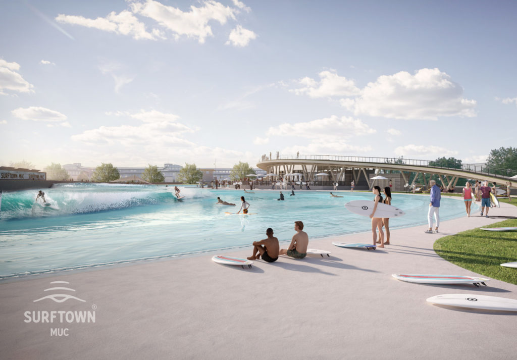SURFTOWN MUC Groundbreaking Underway for Europe's First Endless Surf Pool