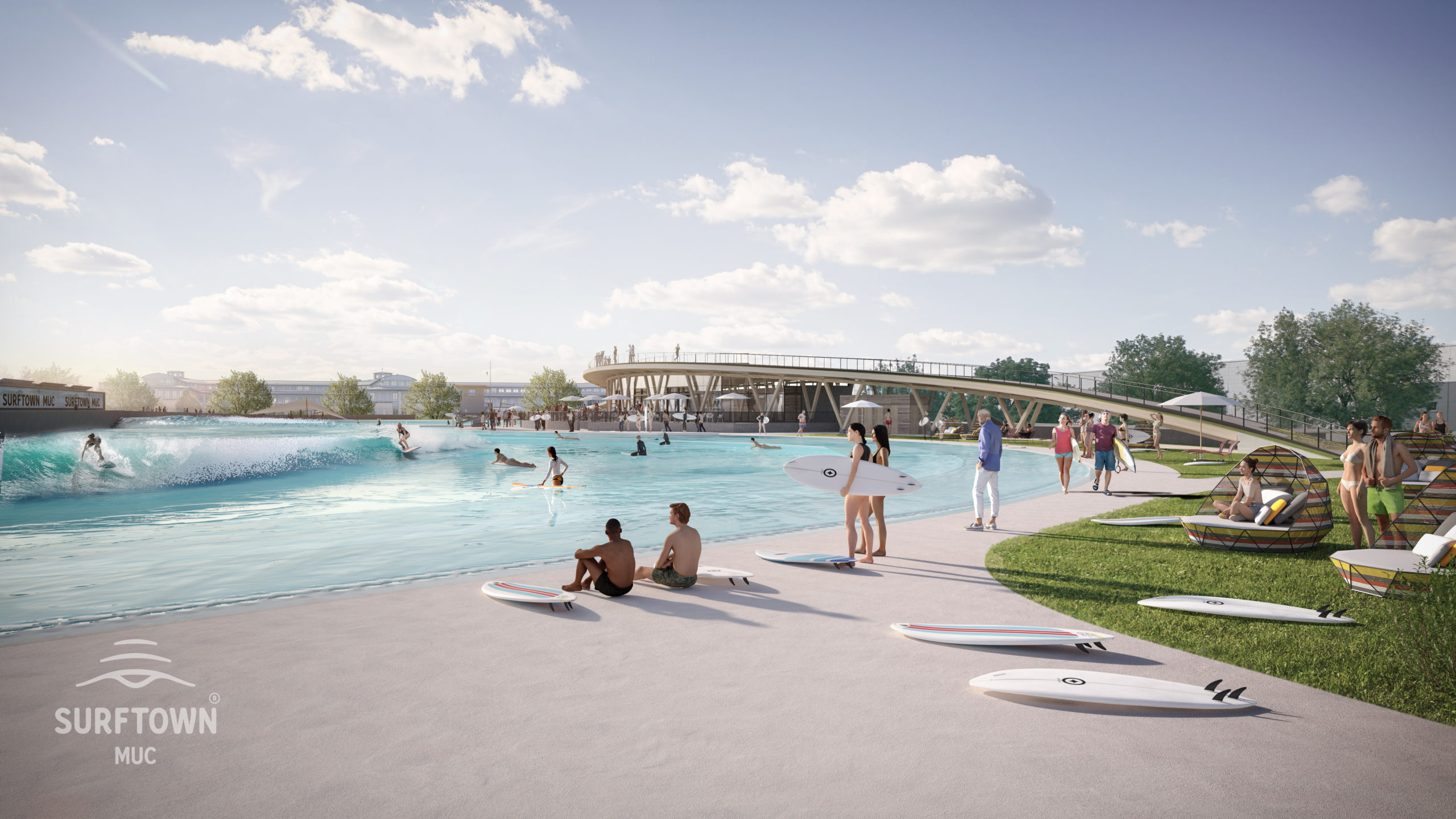 SURFTOWN MUC Groundbreaking Underway for Europe's First Endless Surf Pool